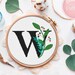 Cross Stitch Letters "w", Monogram Cross Stitching, Modern Xstitch PDF ...