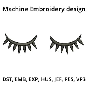 Eyelashes Embroidery Design Eyes With Lashes Machine Embroidery Designs ...