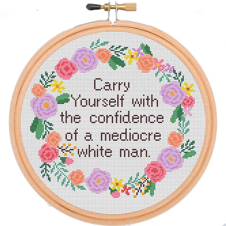 Subversive cross stitch pattern Carry Yourself With The | Etsy