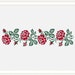 Rose Border Cross Stitch Pattern PDF, Cross Stitch Floral Border ...
