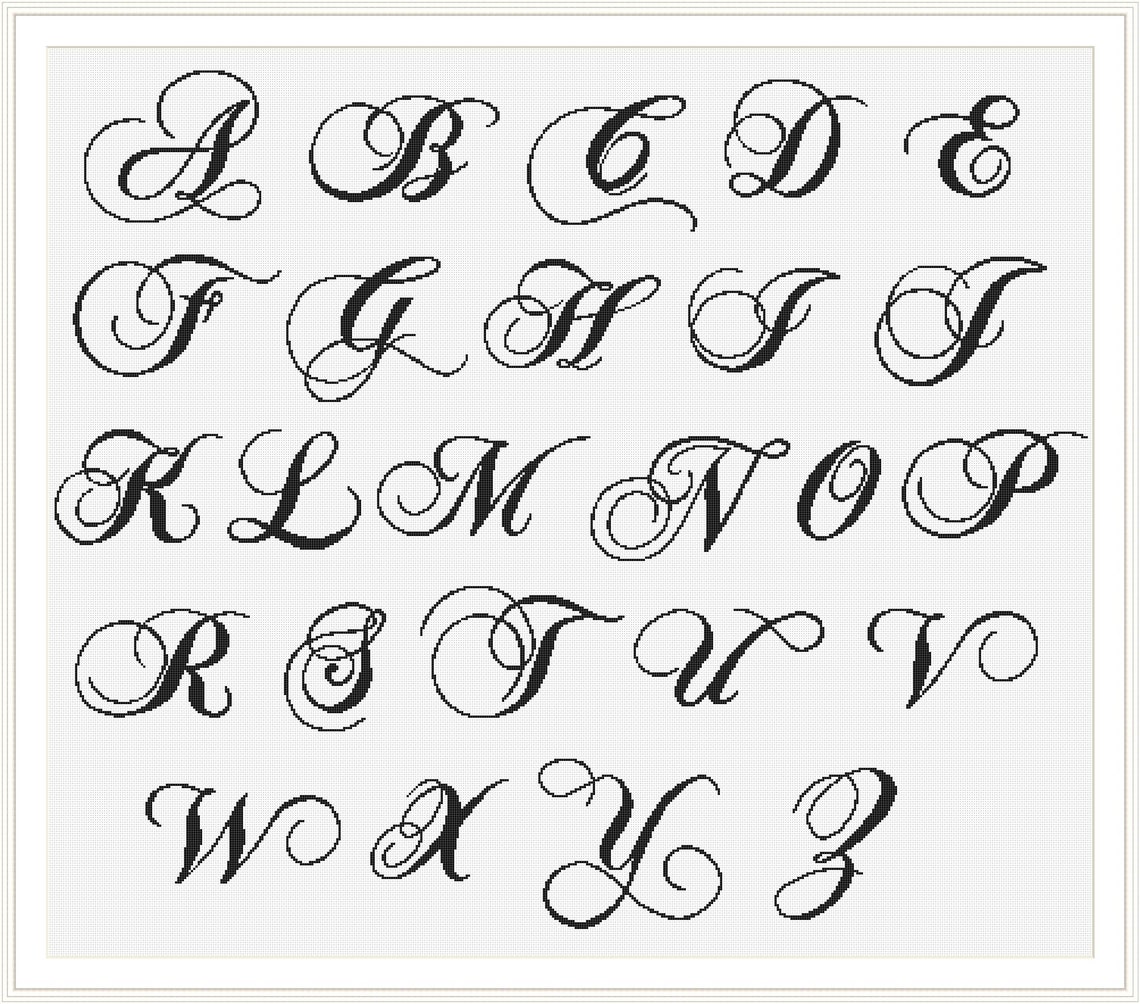 Cross Stitch Letters Cross Stitch Alphabet Pattern Cross - Etsy