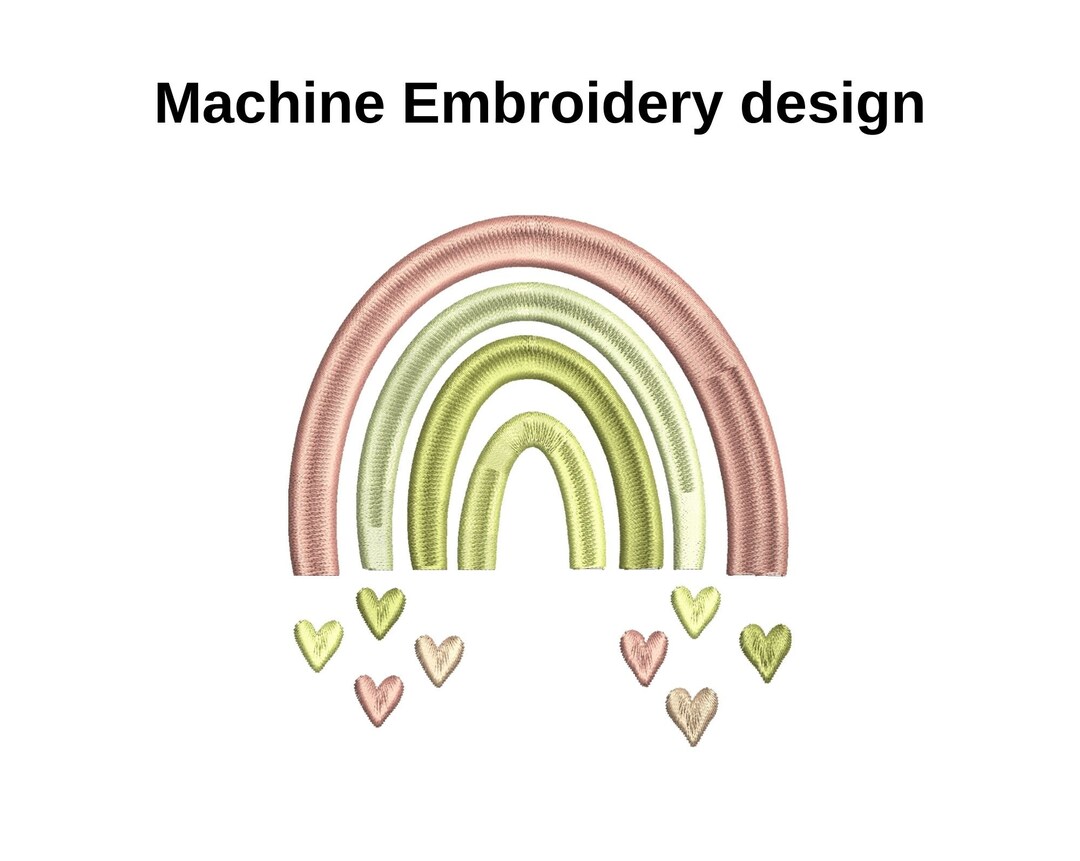 Rainbow Embroidery Design, Machine Embroidery Rainbow, Baby Embroidery ...