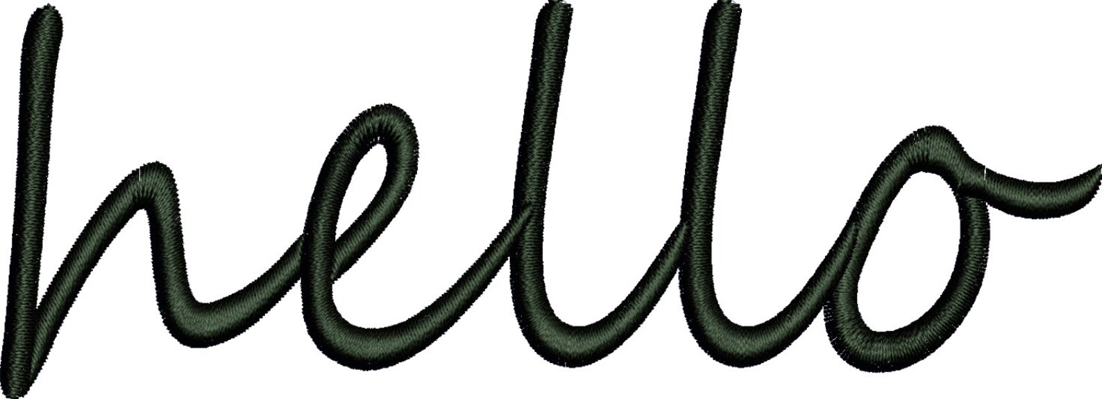 Hello Machine Embroidery Design Hello Embroidery File Modern Embroidery ...