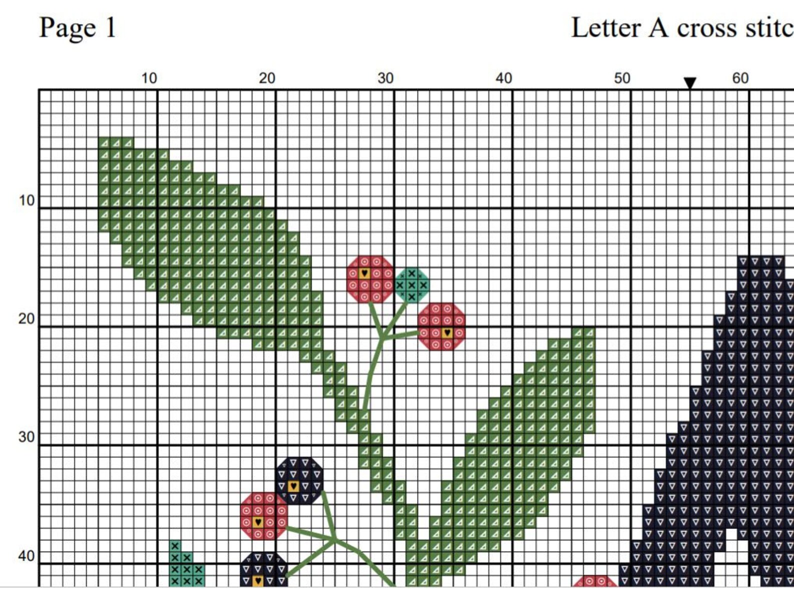 Cross Stitch Letters r Monogram Cross Stitching - Etsy