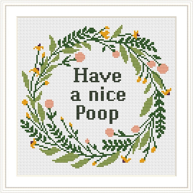 Have A Nice Poop Cross Stitch Pattern Subversive Cross Stitch - Etsy