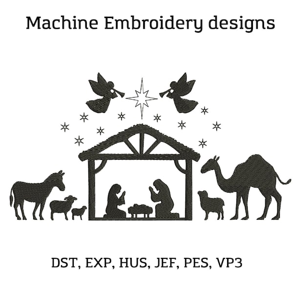 Nativity Embroidery - Etsy