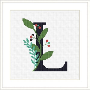 Cross Stitch Letters "l", Monogram Cross Stitching, Modern Xstitch PDF ...