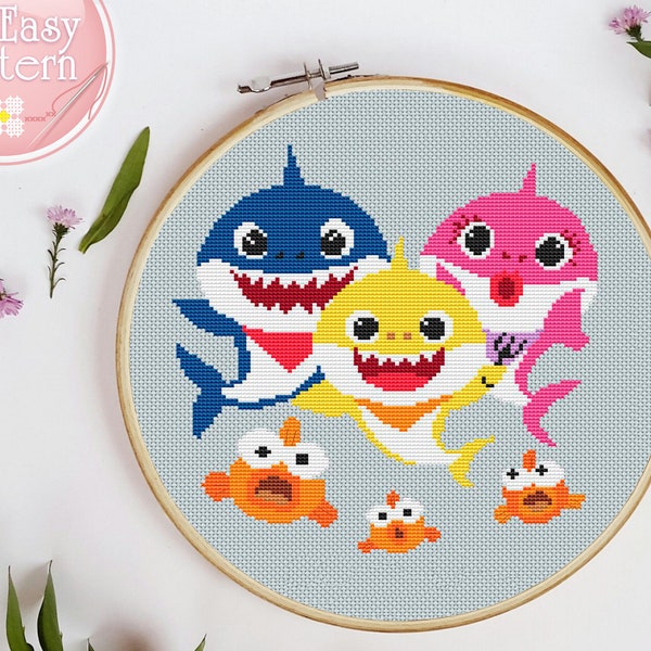 Cross Stitch Shark Patterns - Etsy