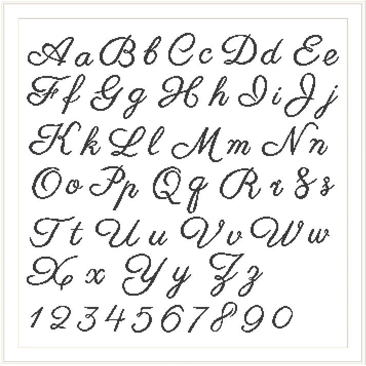 Cross Stitch Letters Cross Stitch Alphabet Pattern - Etsy