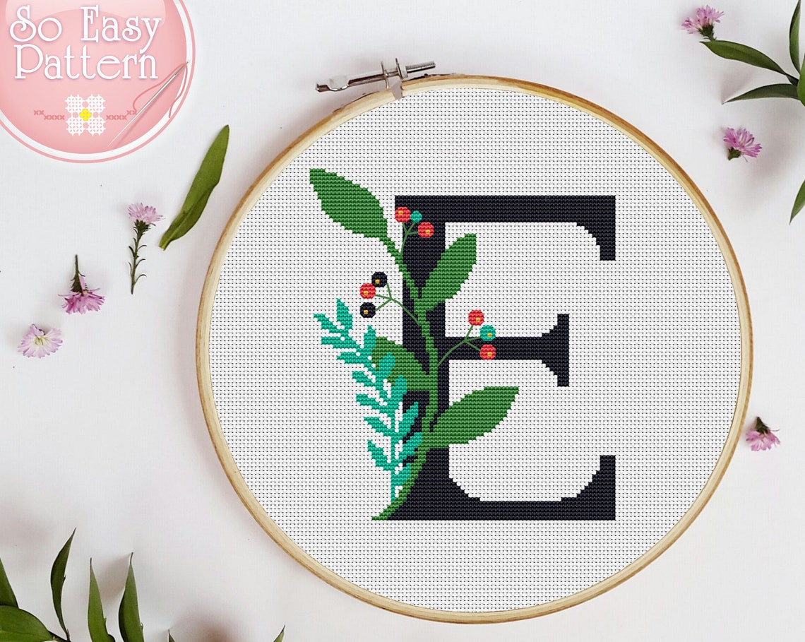 Cross Stitch Letters e Monogram Cross Stitch | Etsy