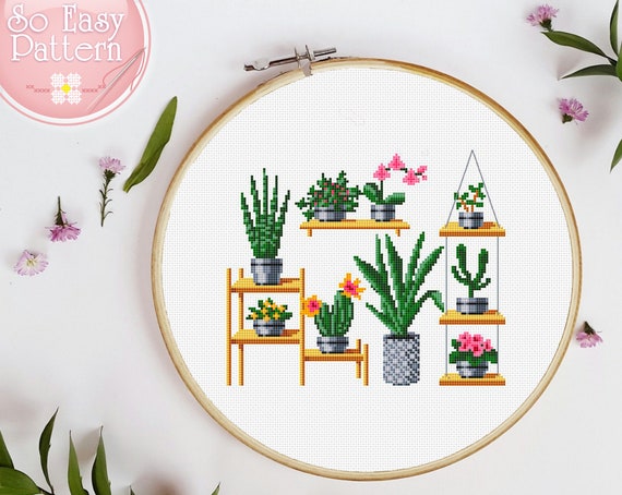 Plants Cross Stitch Succulent Cross Stitch Pattern PDF | Etsy