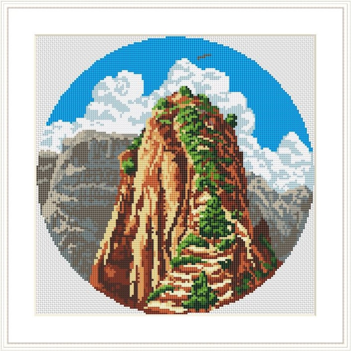 Nature Cross Stitch Pattern PDF Zion National Park Counted Cross Stitch ...
