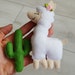 Lama Felt Pattern Baby Mobile Pattern Llama Decor Cactus Ornament Llama ...