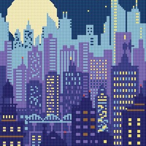 City Cross Stitch Pattern PDF, Modern Cross Stitch, Cross Stitch Chart ...