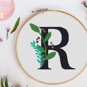 Cross Stitch Letters "r", Monogram Cross Stitching, Modern Xstitch PDF ...