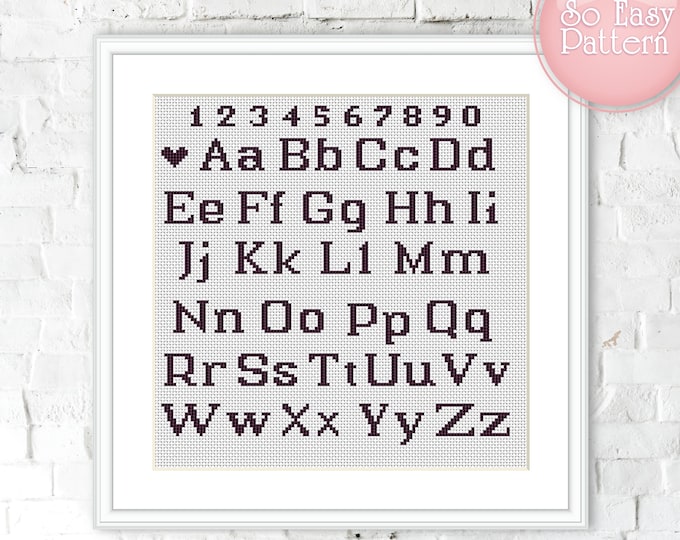 Cross Stitch Letters Pattern Cross Stitch Font Counted Cross - Etsy UK