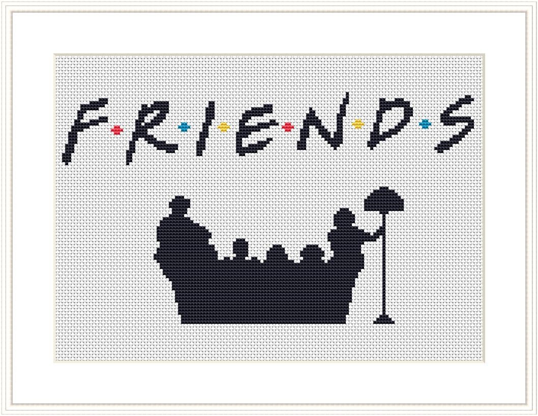 Cross Stitch Pattern PDF Friends Cross Stitch Funny Xstitch - Etsy