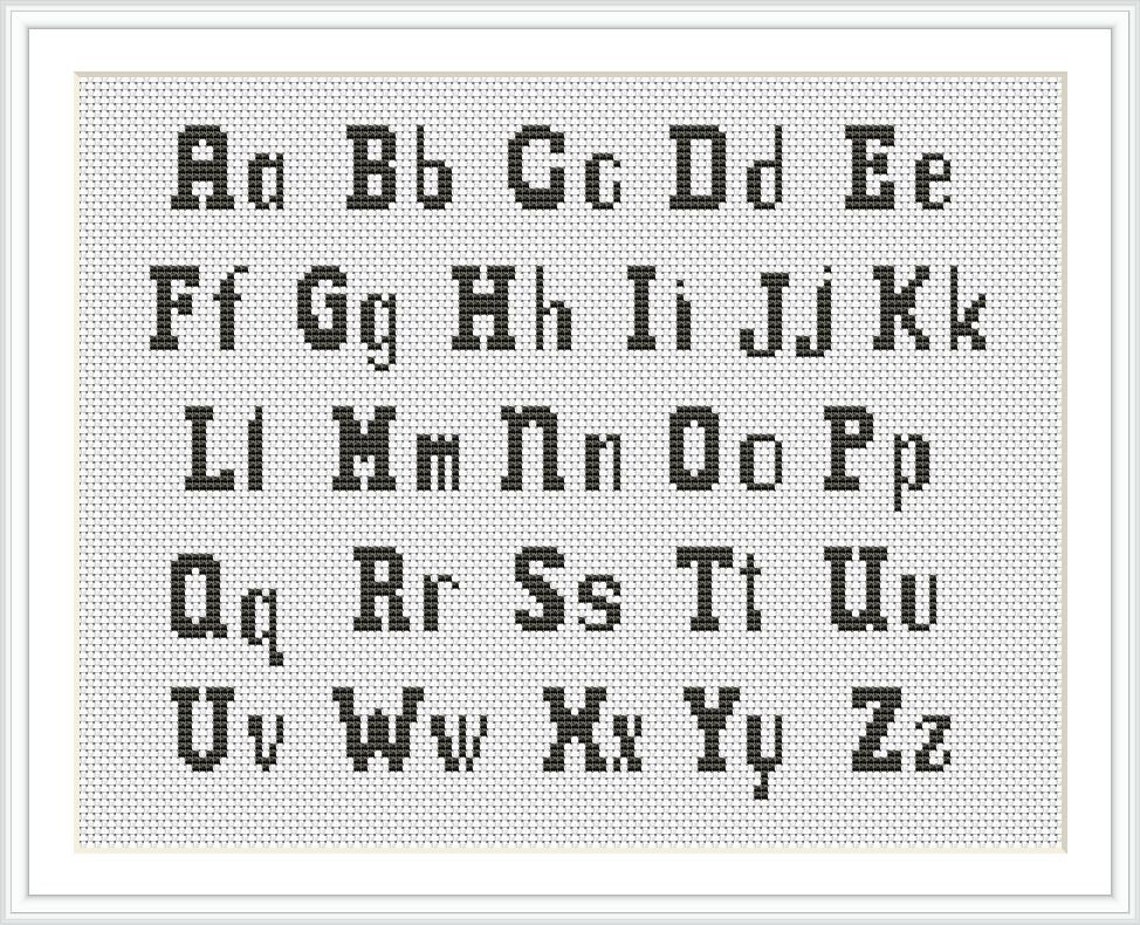 Cross Stitch Letters Cross Stitch Alphabet PDF Pattern Cross Stitch ...
