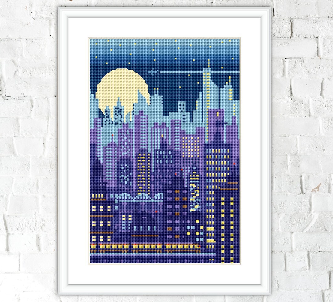 City Cross Stitch Pattern PDF, Modern Cross Stitch, Cross Stitch Chart ...