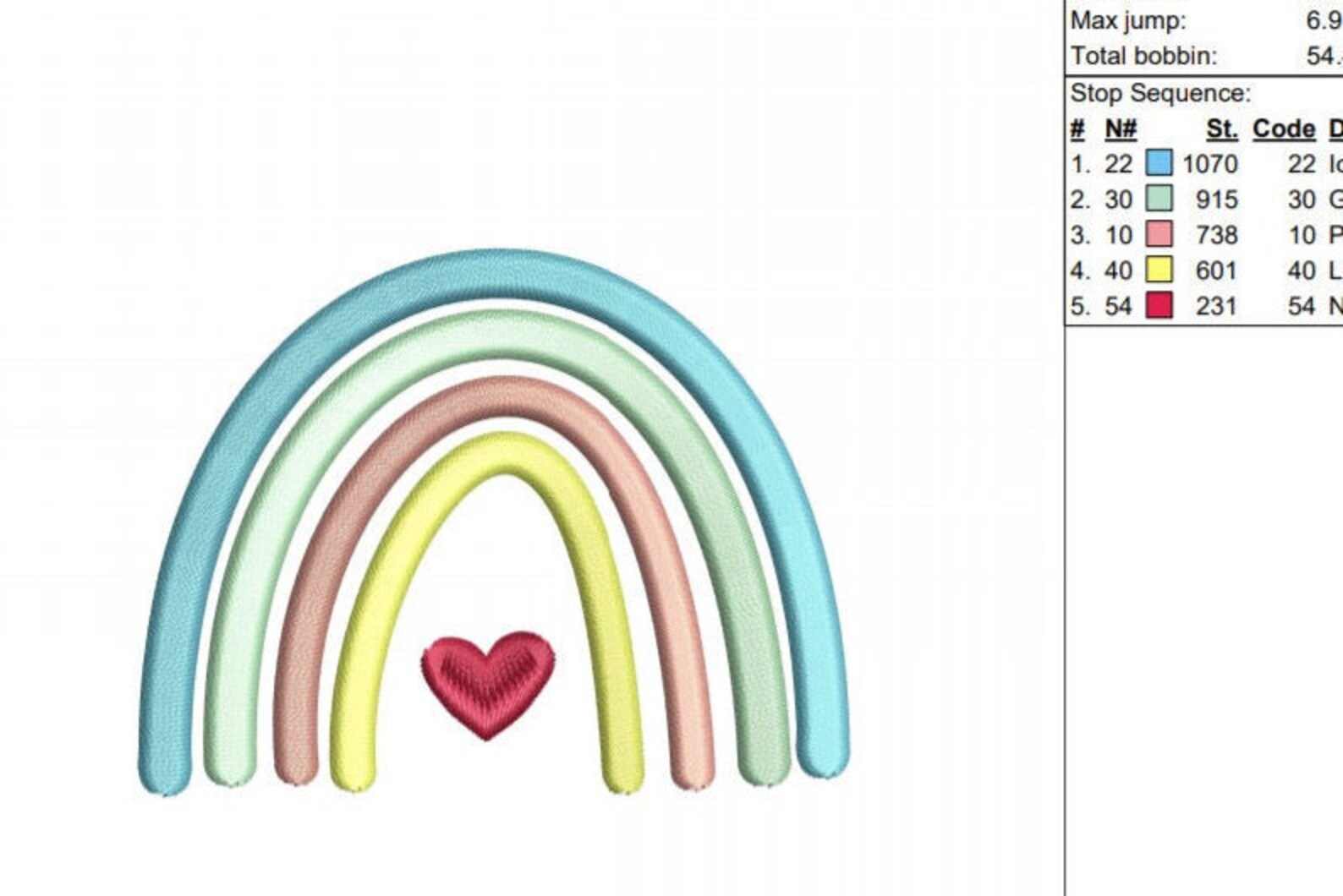 Rainbow Embroidery Design, Machine Embroidery Boho Rainbow, Baby ...