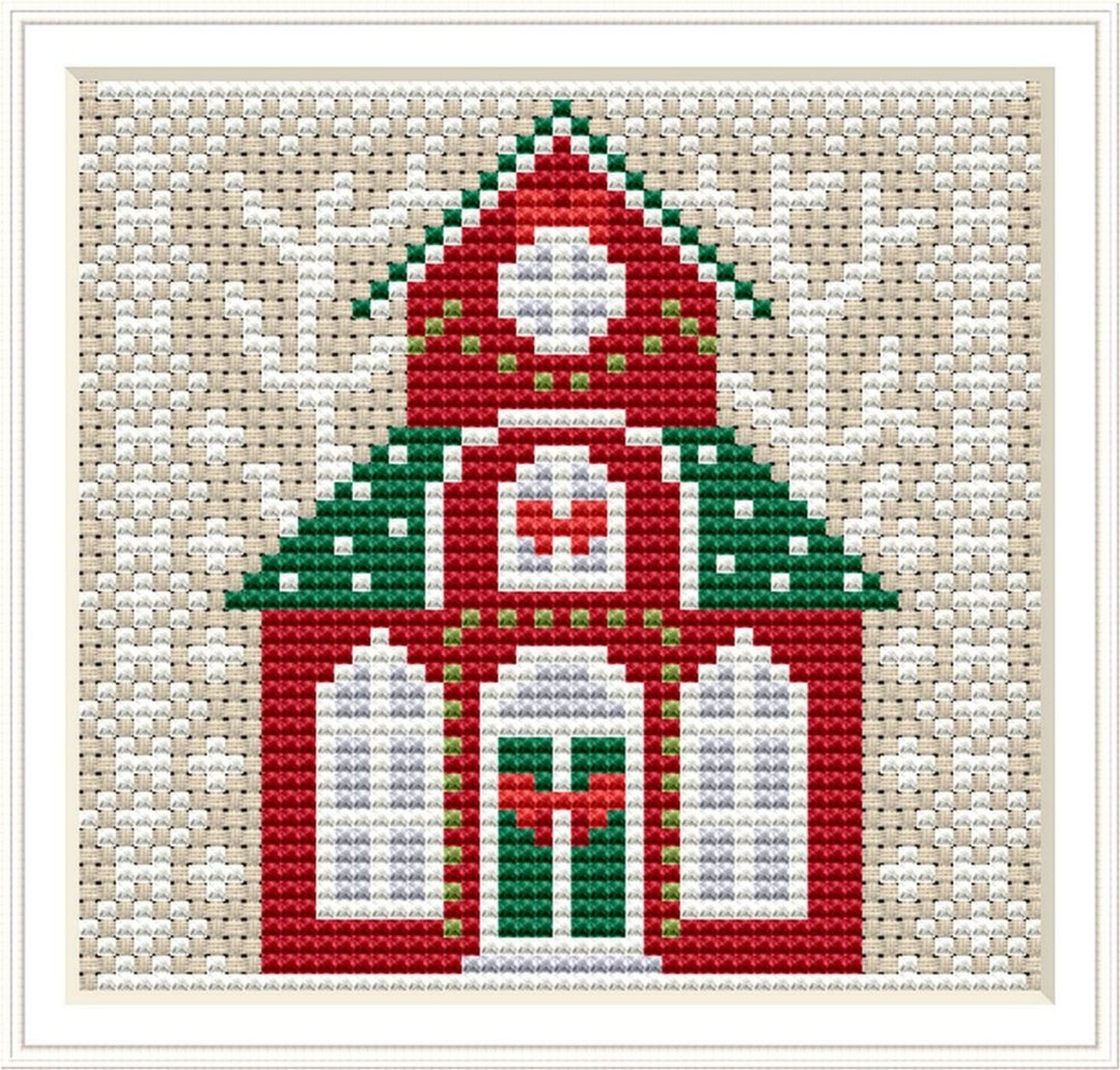 Christmas Decoration Cross Stitch Pattern, Holiday Decor Cross Stitch ...