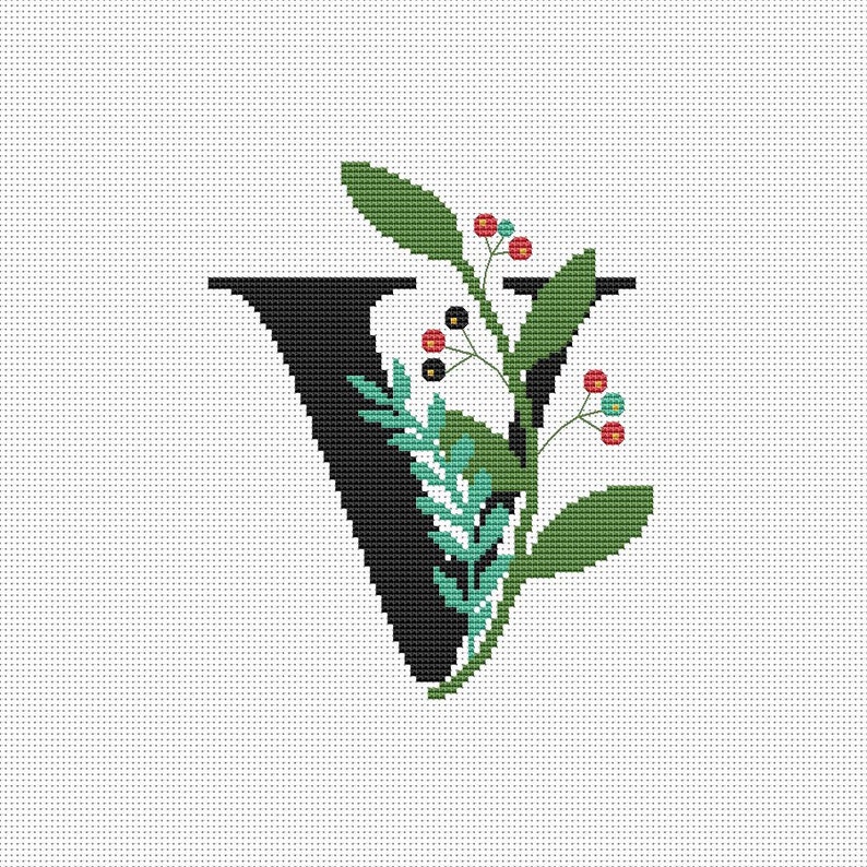 Cross Stitch Letters v Monogram Cross Stitch | Etsy