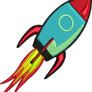 Rocket Ship Machine Embroidery Design Spaceship Machine Embroidery for ...