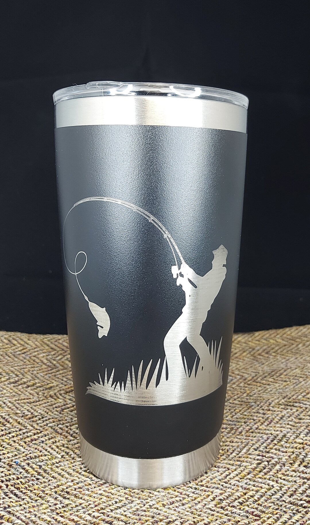 Laser Engraved Thermal Mug 500ml Fisherman - Etsy