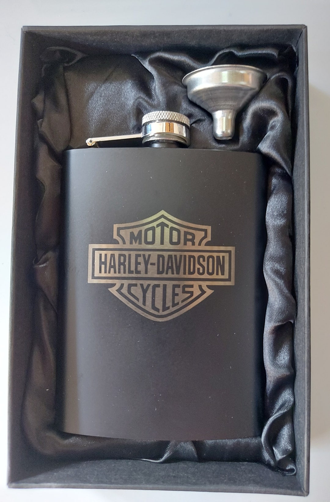 Harley Davidson Laser Engraved 8oz Stainless Steel Hip Flask - Etsy