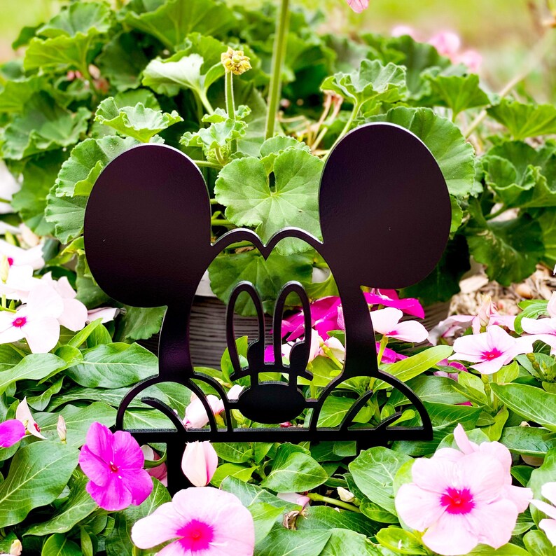 Peeking Mickey Mouse Garden Stake Yard Art Garden Decor - Etsy