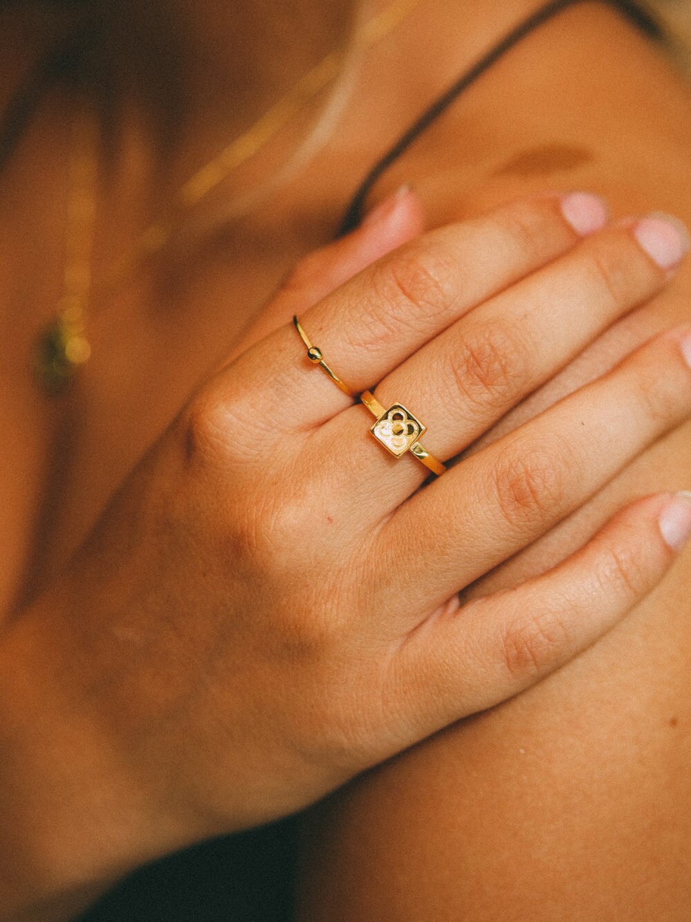 Barcelona Flower Panot Ring, 18k Gold Plated Sterling Silver - Etsy
