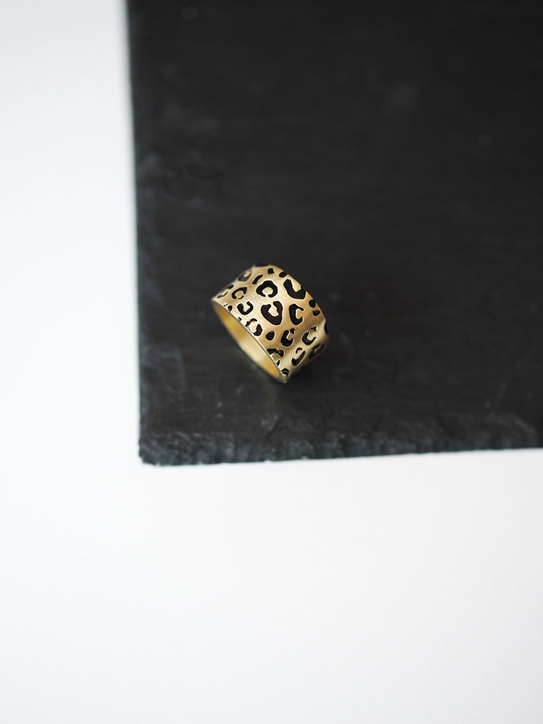 Leopard Ring, Enameled 18 K Gold Plated Sterling Silver Ring - Etsy