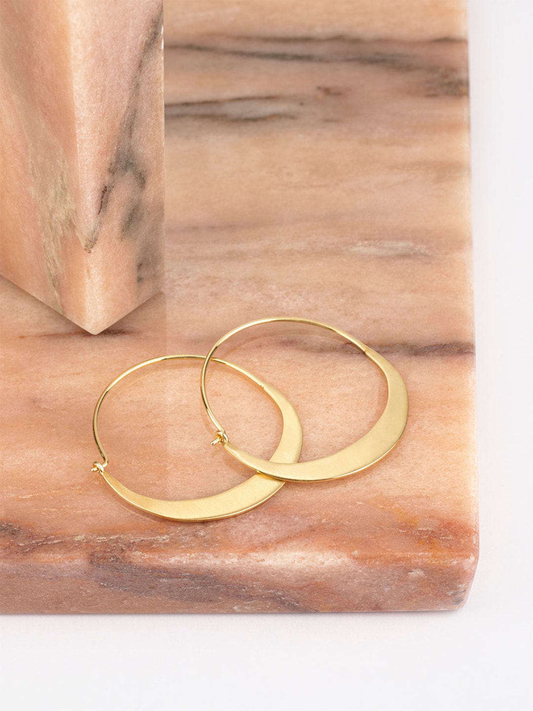 Moon Earrings, 18k Gold Plated Sterling Silver Matte Finish - Etsy