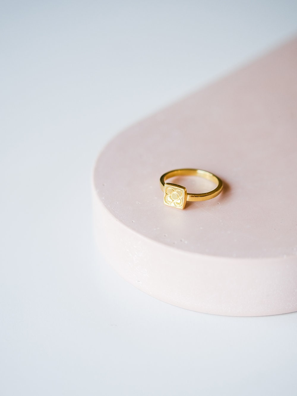 Barcelona Flower Panot Ring, 18k Gold Plated Sterling Silver - Etsy