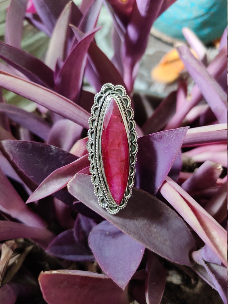 Ruby Ring Sterling Silver Dainty Ring July Birthstone Propose | Etsy