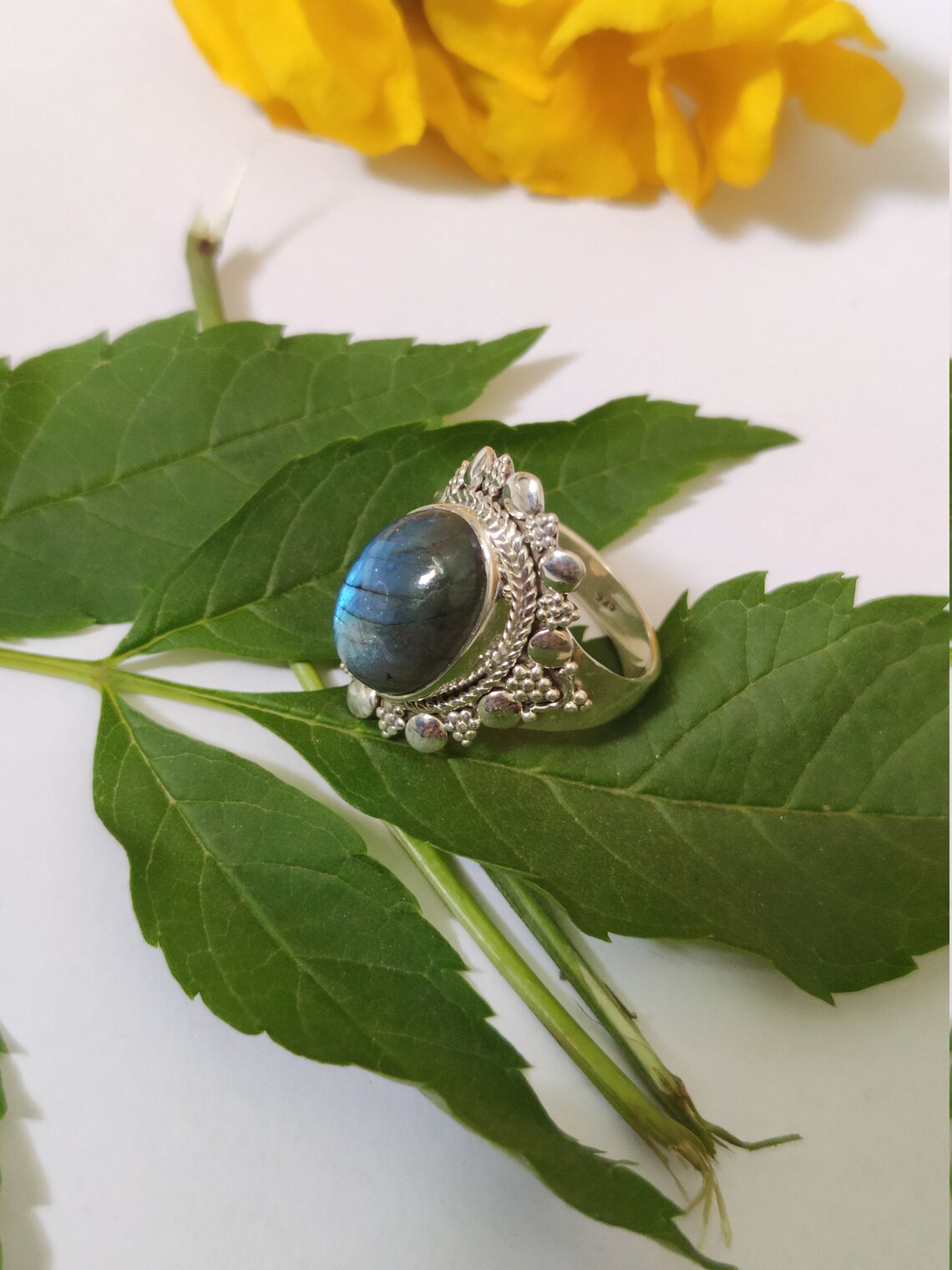 Buy Labradorite Ring Sterling Silver Ring Statement Ring Online in ...