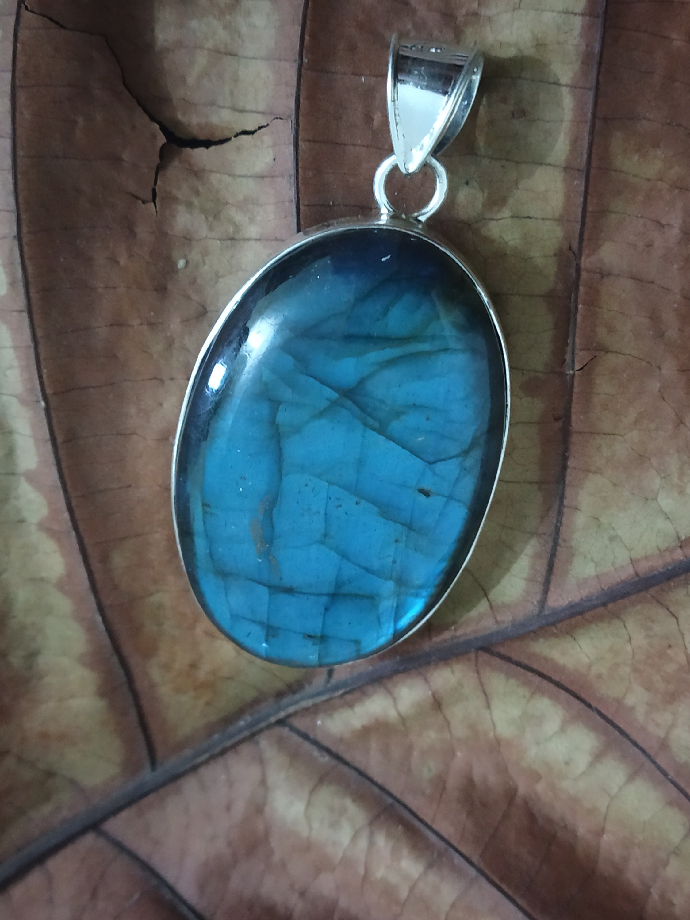 Labradorite Pendant Sterling Silver Pendant Large | Etsy