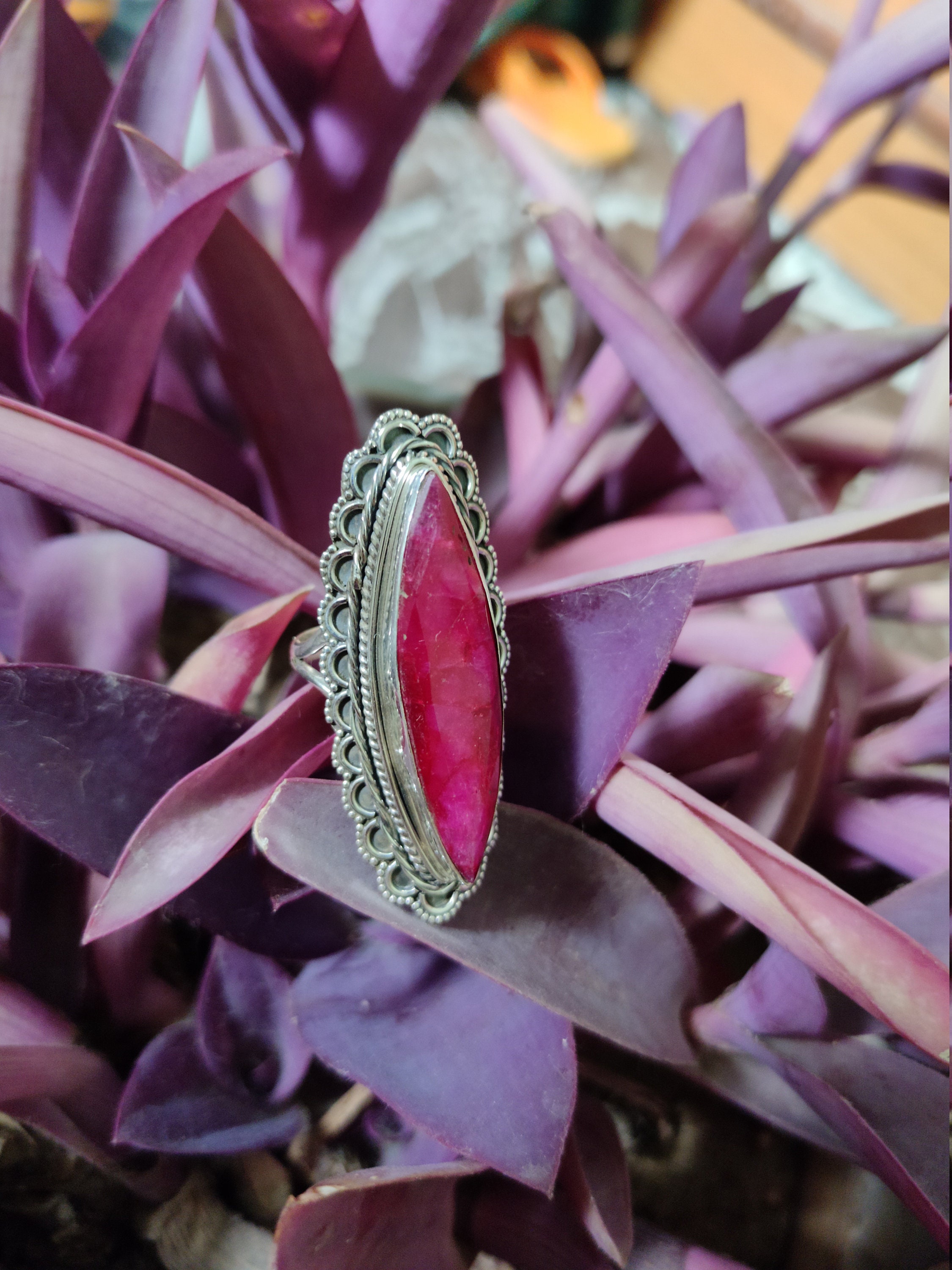 Ruby Ring Sterling Silver Dainty Ring July Birthstone Propose | Etsy