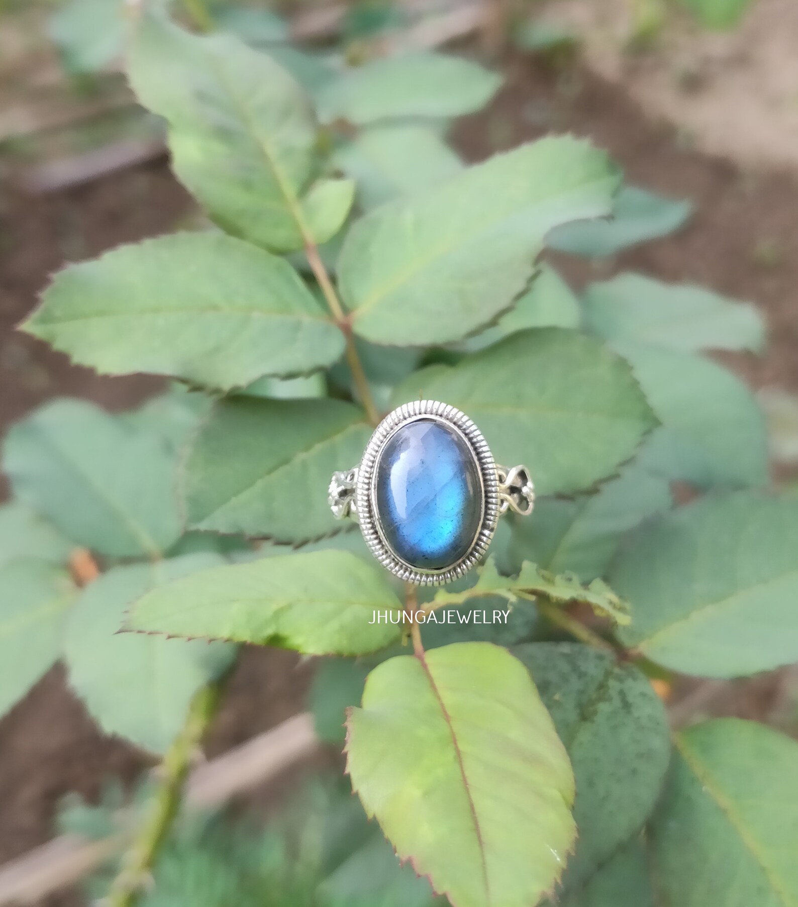 Buy Labradorite Ring Sterling Silver Oval Stone Ring Wedding Promise ...