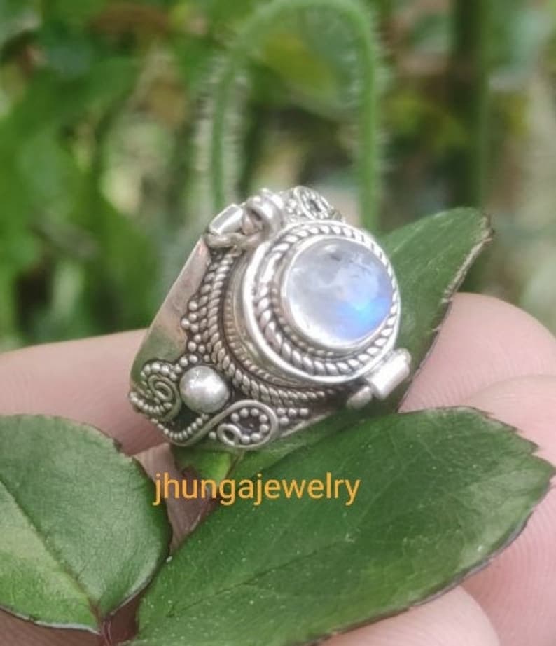 Buy Natural Moonstone Ring Sterling Silver Ring Healing Ring Online in ...