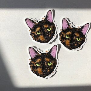 Tortoiseshell Love Vinyl Sticker | Tortie Cat Mom Decal | Brindle ...