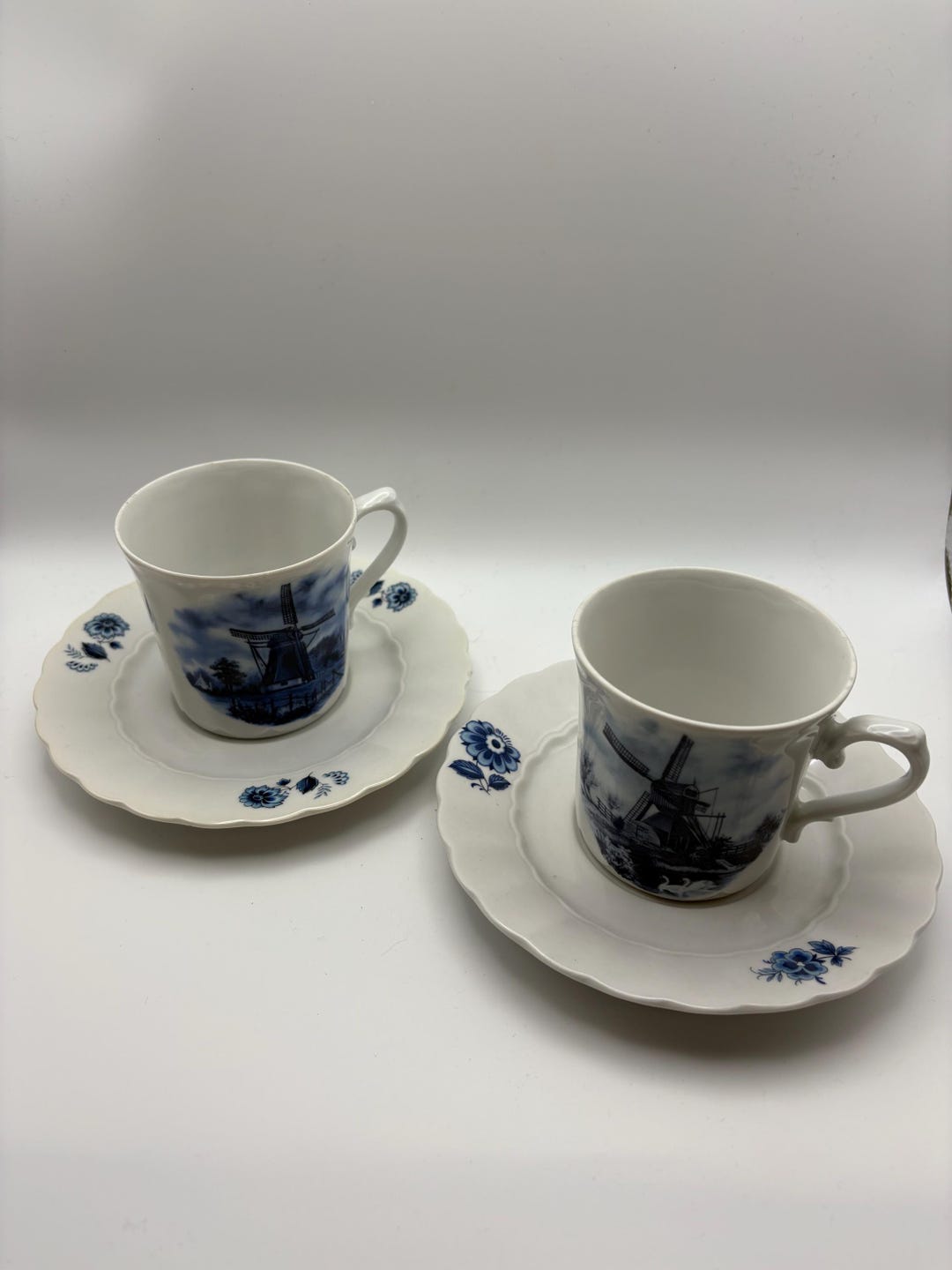 Vintage Ter Steege Delft Blue Teacup and Saucer (set of 2) - Etsy
