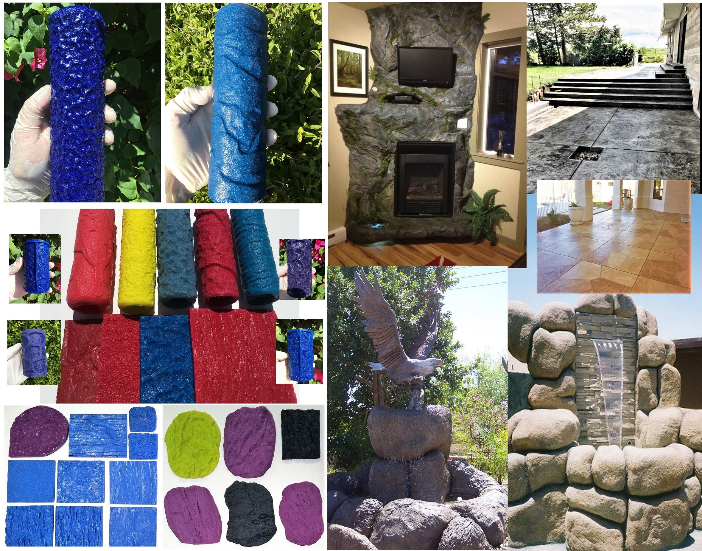 Concrete Stamping Set Texture Rollers & Stamps, 33 Texture Tools, Most ...