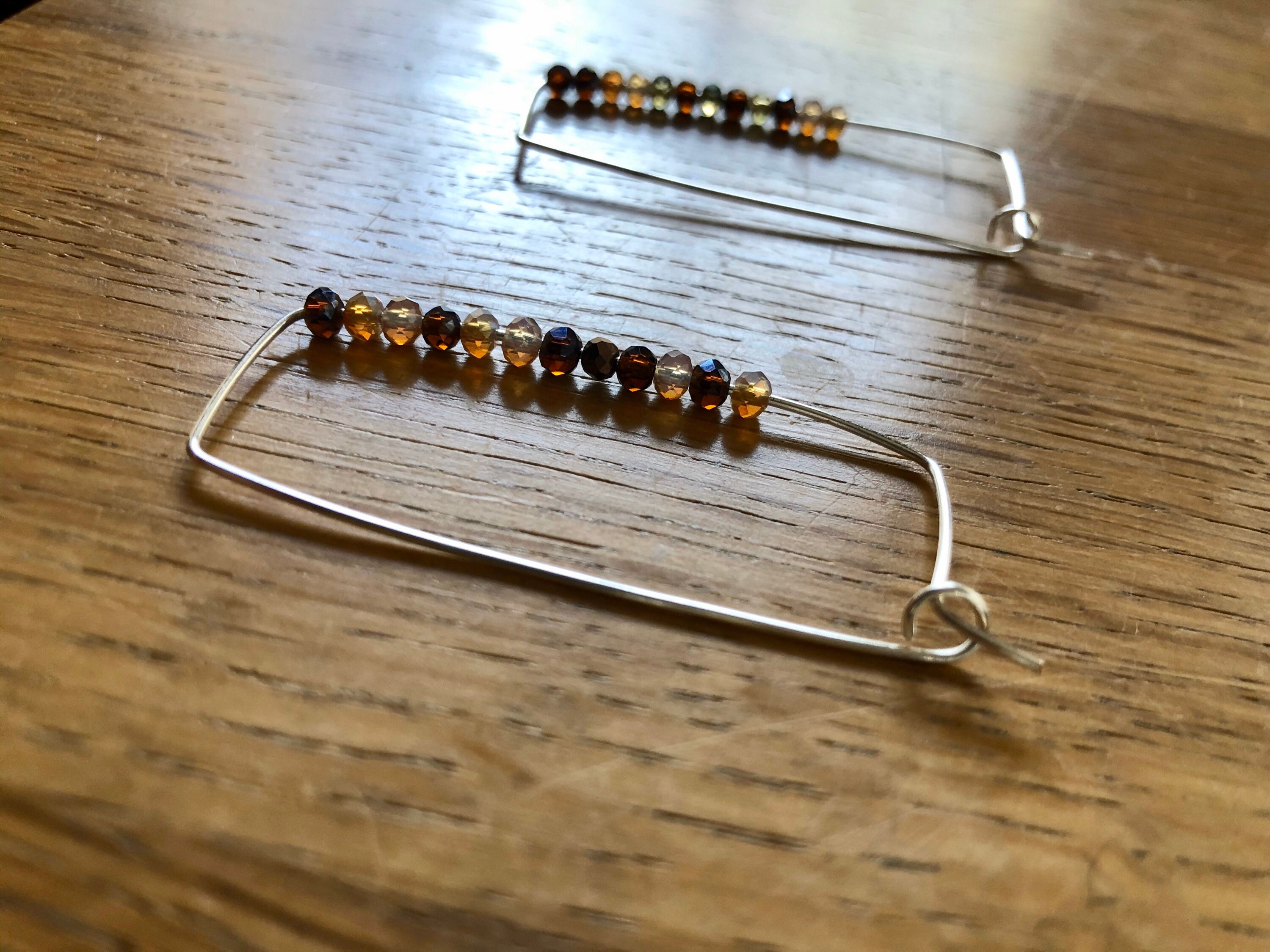 Geometric Crystal Hoops | Etsy