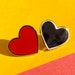 Red & Black Heart Hard Enamel Pin Badge Combo, a Great Gift to Show ...