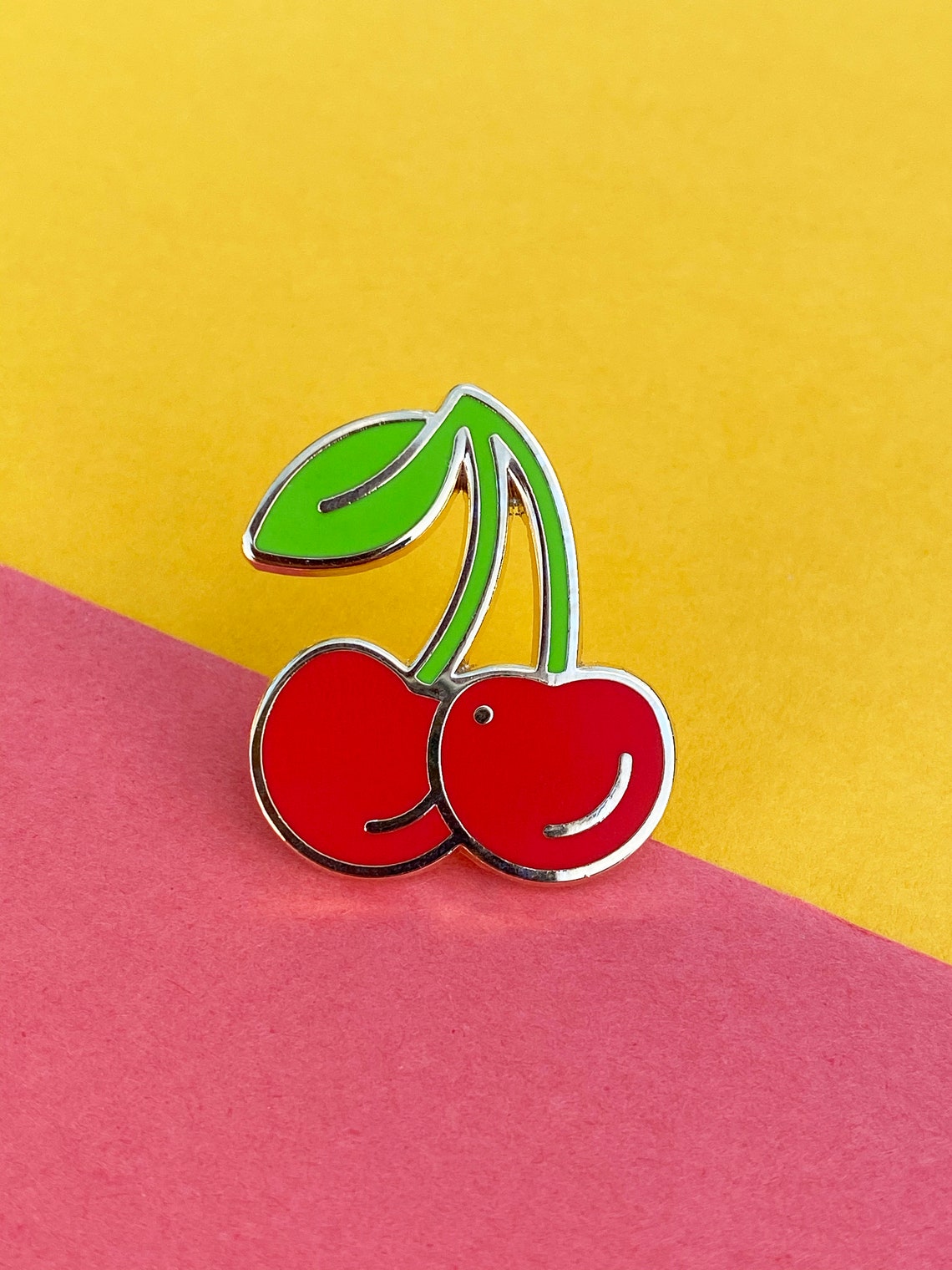 Cherry Hard Enamel Pin Badge, a Fruity Little Pin... - Etsy