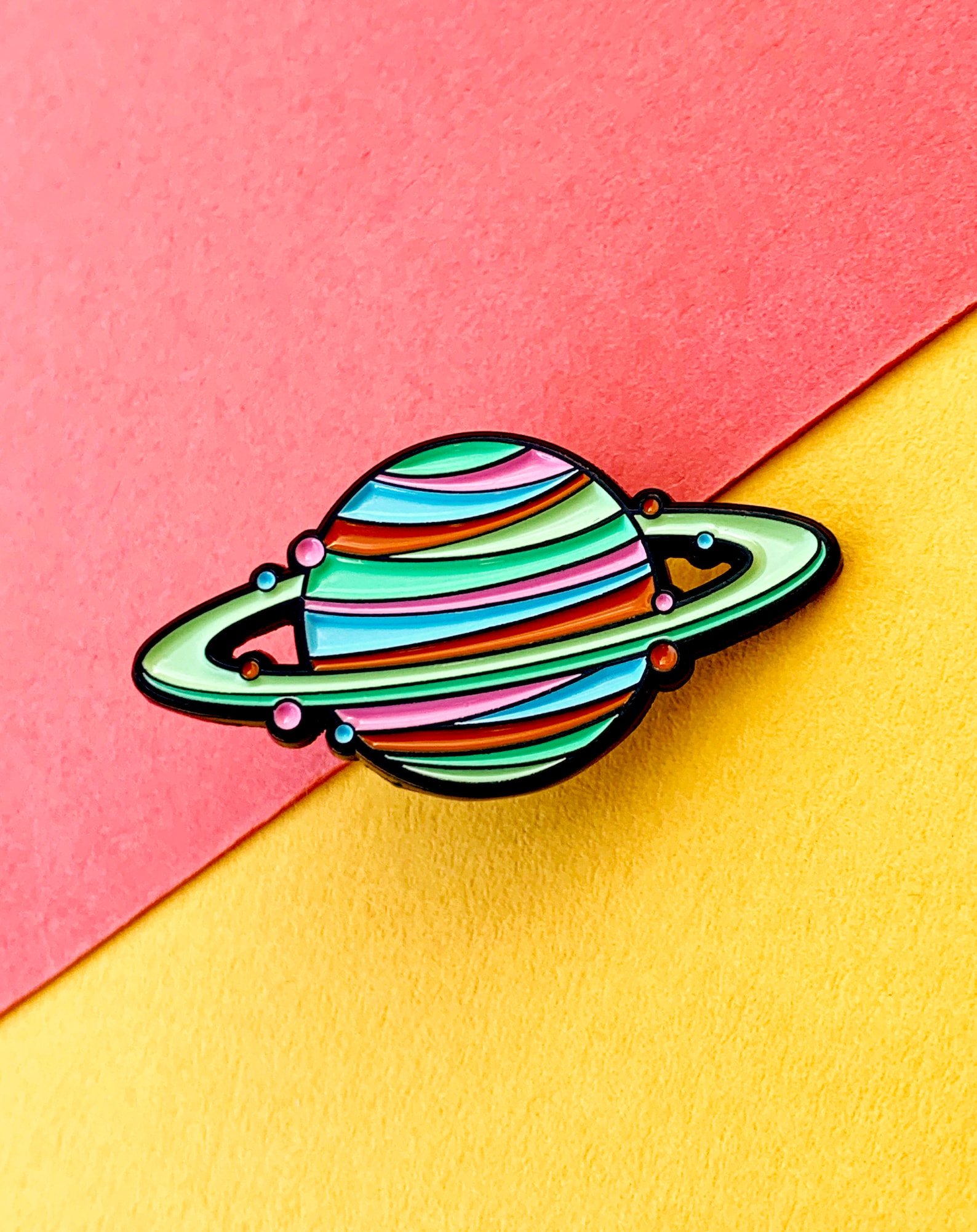 Planet Enamel Pin Badge Enter Orbit With Our Latest Pin... | Etsy