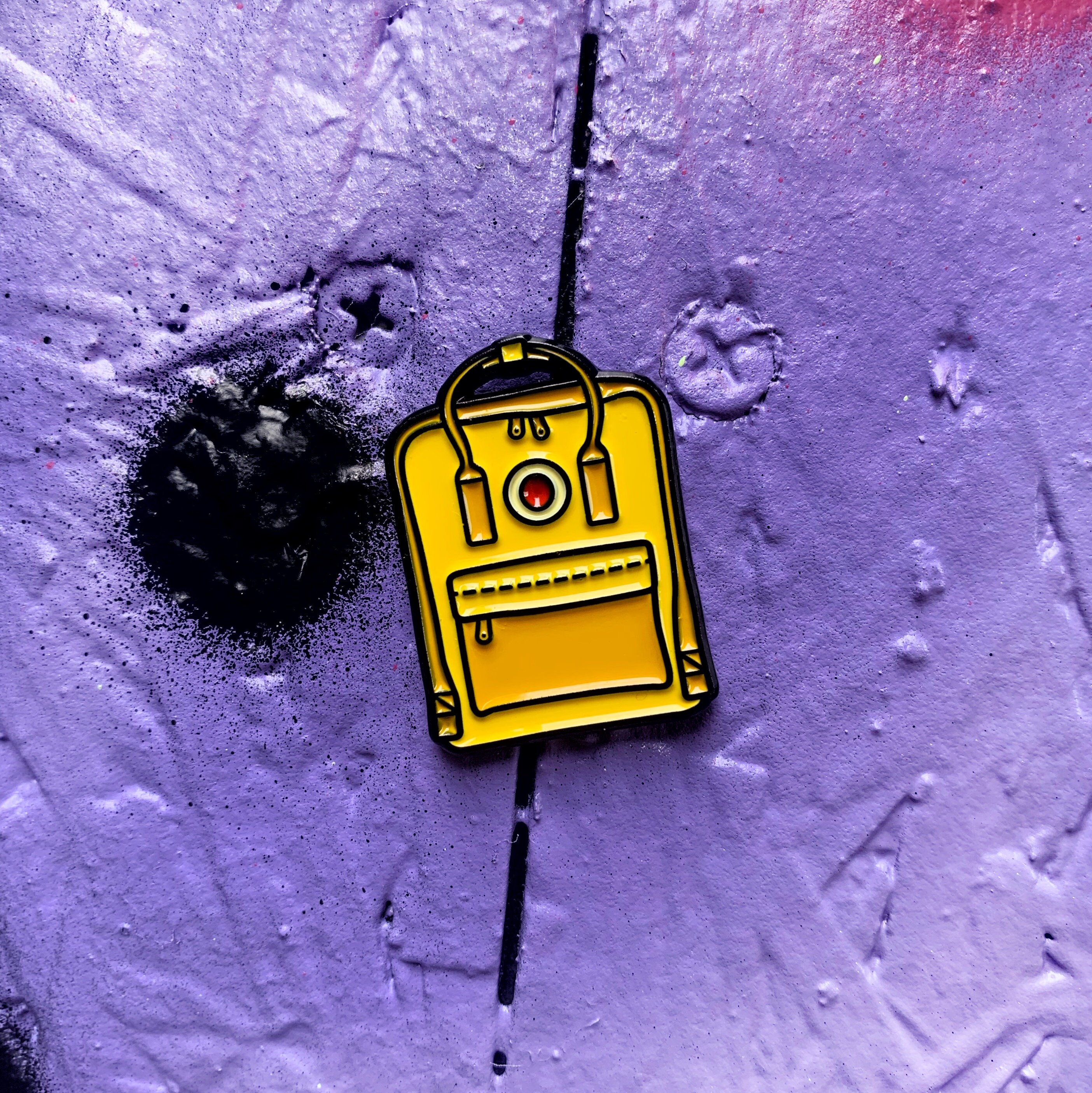 Enamel Pin Yellow VSCO Backpack - Etsy