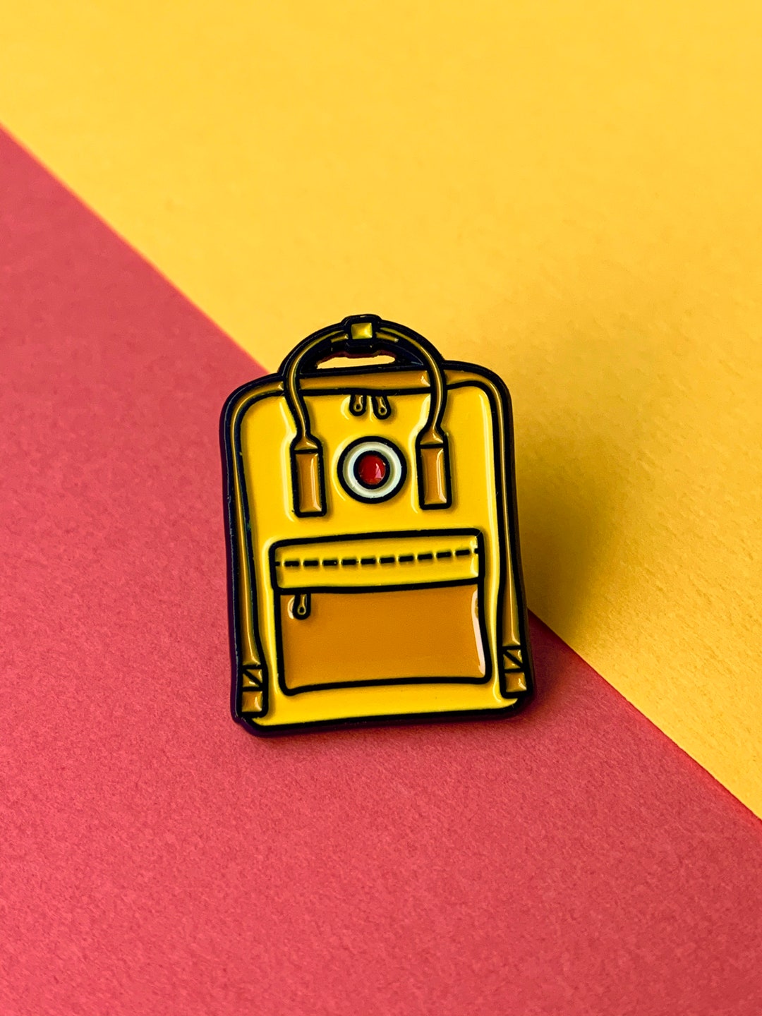Enamel Pin Yellow VSCO Backpack - Etsy