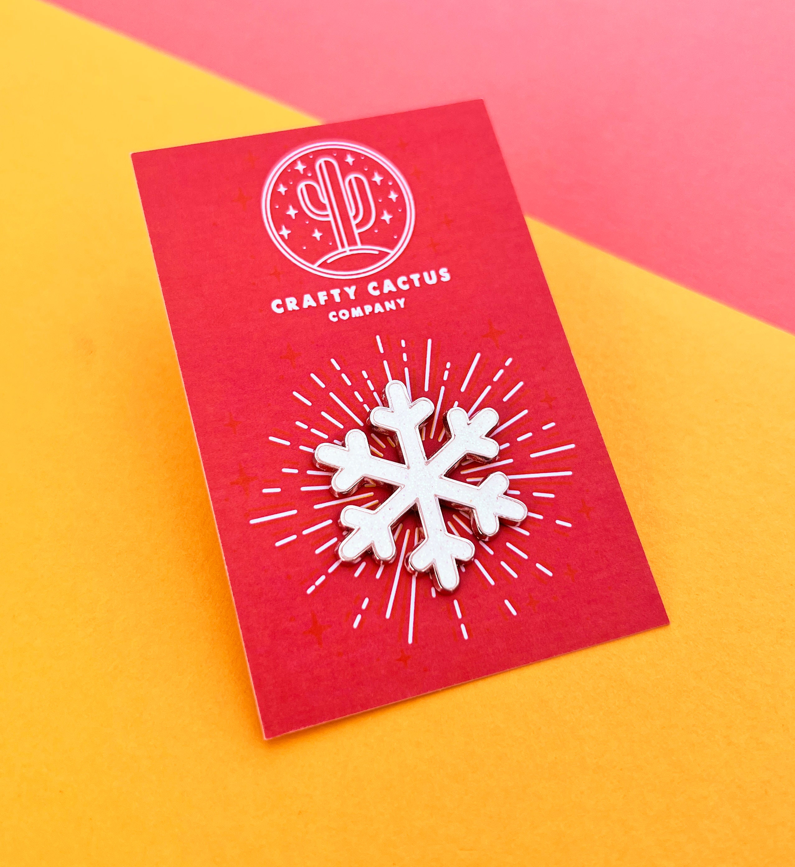 Festive Glitter Snow Flake Hard Enamel Pin, This Years Addition to Our ...